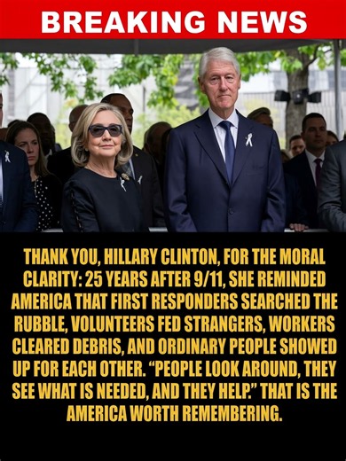 THIS IS POWERFUL: Hillary Clinton delivered a message on the 25th anniversary of 9/11, honoring...
