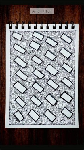 Day_137 This Doodle Will Trick Your Eyes Part 2 😳 Easy Zentangle Pattern #zentangleart #doodleart