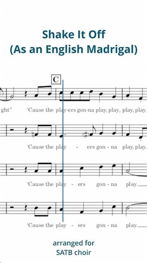English Madrigal of Shake It Off (by Taylor Swift) #music #choir #acapella