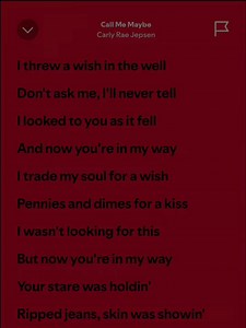 Call Me Maybe full song lyrics