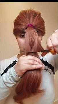 Wolf hair cut using a ponytail