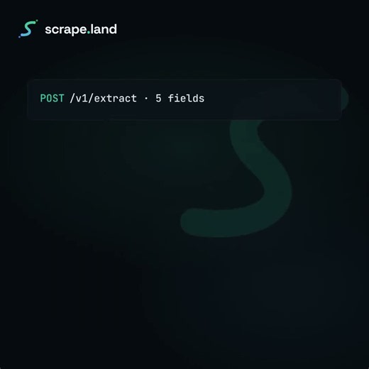 Send a URL, get back exactly the fields you asked for, as clean JSON.