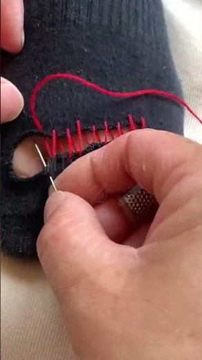 Invisible Mending Skill for Sock Crack Quick Hand Stitching Technique