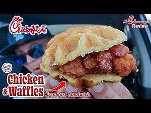 Chick-fil-A® Chicken & Waffles Breakfast Sandwich Review! 🐔🧇 | How Good Is It? | theendorsement