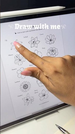 Lily drawing tutorial 🎀✨ try this easy method ✍🏻