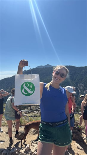 Hiking the mountains with professional rock climber and CRISP & GREEN ambassador @sashadigiulian ? 11/10 would recommend! | CRISP & GREEN