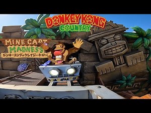 NEWEST Donkey Kong Country Mine Cart Madness FULL RIDE experience!🦧🍌