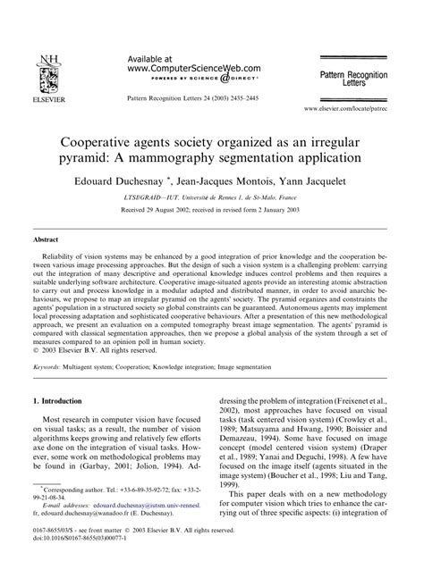 pdf cooperative agents society organized as an irregular pyramid a
