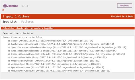 testing javascript with jasmine
