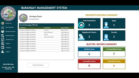 barangay management system er diagram step 1 identify entities gambaran