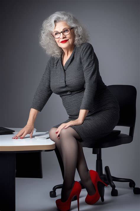 A Big Busty 60 Years Old Granny Sitting On A Desk By Grisu88 On Deviantart
