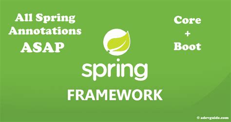 all spring annotations asap cheat sheet [core boot][2019] adevguide