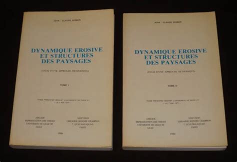Erosive Dynamics And Landscape Structures Testing A Methodical Approach