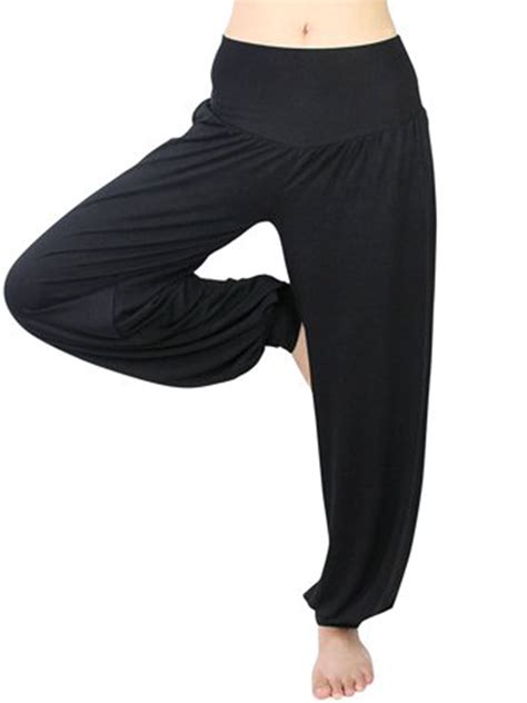 Sayfut Womens Super Soft Yoga Pilates Pants Harem Hippie Palazzo Wide