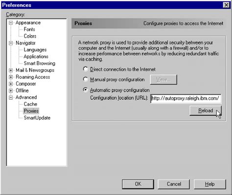 automatic proxy configuration in netscape navigator download