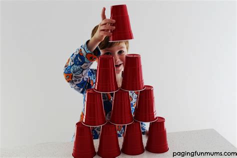 minute to win it cup stack game paging fun mums