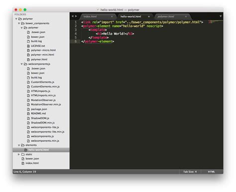 polymer hello world component not rendering stack overflow