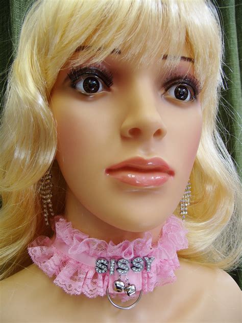 Any Words Any Size Personalized Locking Choker Pink Lace Bells Etsy