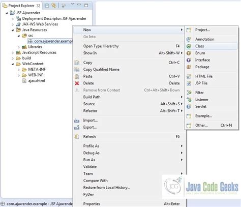 jsf ajax render example examples java code geeks 2022