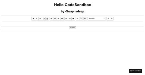 react rich text editor examples codesandbox