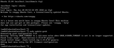 boot snappy ubuntu core 15 04 kernel panic cannot open root device