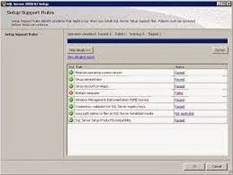 sql server installation restart required error