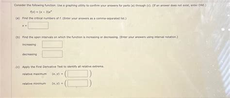 Solved Consider The Following Function Use A Graphing