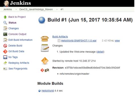 integrating and running builds on an external jenkins server with