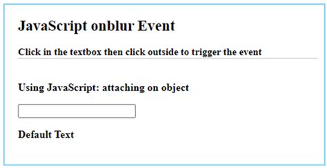 javascript onblur examples on how onblur event works in javascript