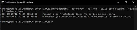 import json and insert json into mongodb