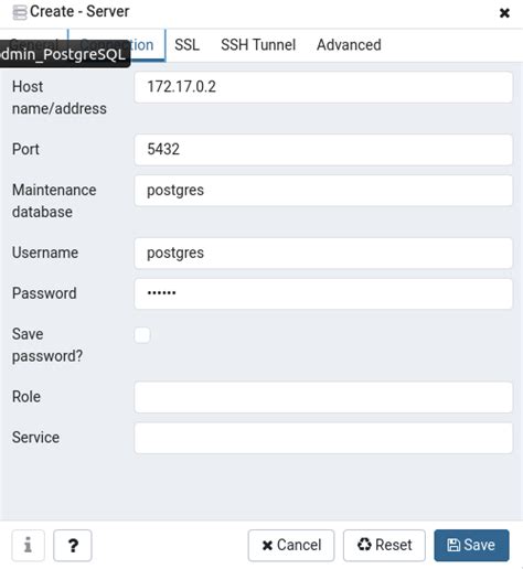 [solved] docker postgres and pgadmin 4 connection refused postgresql