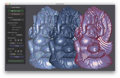 instant meshes a free quad based autoretopology program blendernation