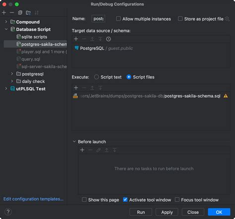 run sql files jetbrains rider documentation