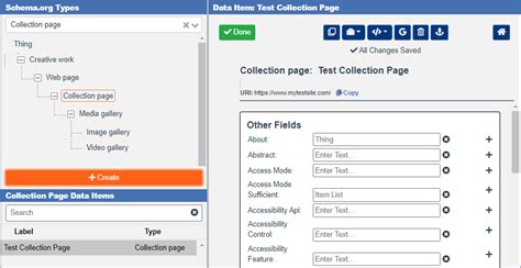 how to create schema markup for a collectionpage in schema app schema app