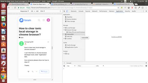 how to clear ionic local storage in chrome browser ionic v3 ionic
