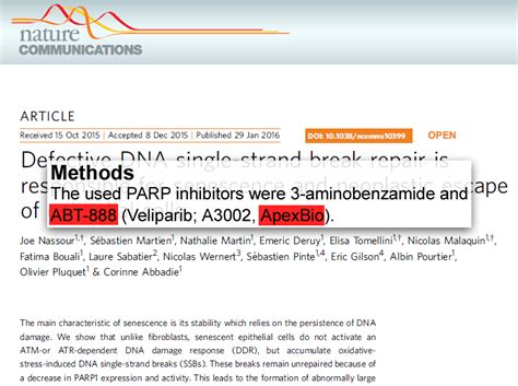 美国apexbio中文官网 abt 888 veliparib potent parp inhibitor cas 912444 00 9