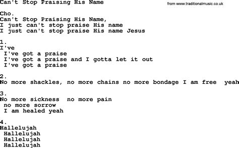Cant Stop Praising His Name Apostolic And Pentecostal Hymns And