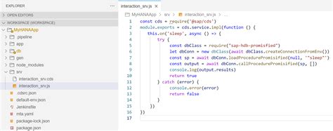 create hana store procedure and expose as cap service function sap