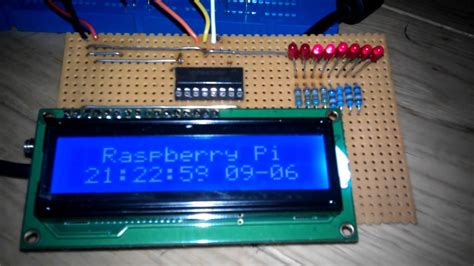 raspberry pi gpio clock on lcd display youtube