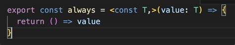 typescript s const modifier on type parameteres breaks syntax