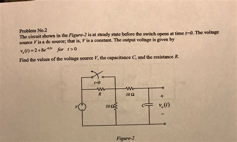 Solved The Circuit Shown In The Figure 2 Is At Steady State