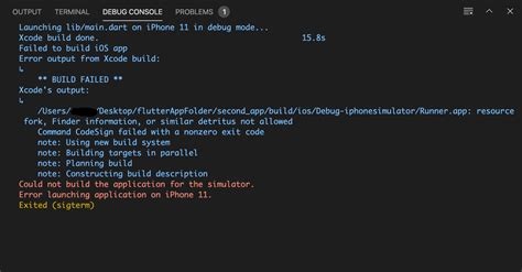 flutter in vs code is not launching app in the ios simulator stack