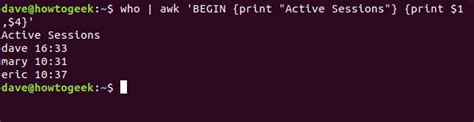 how to use the awk command on linux