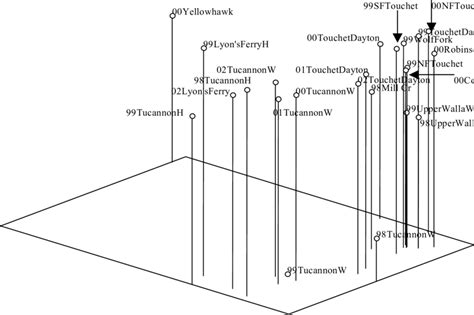 Multidimensional Scaling Plot Showing Genetic Relationships Among