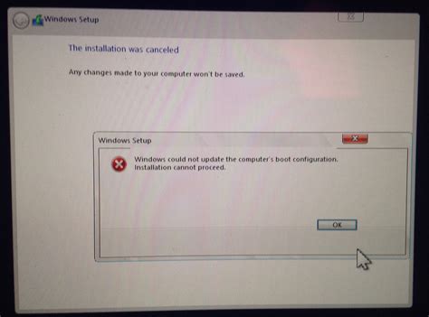 windows couldn t update the computer s bo… apple community