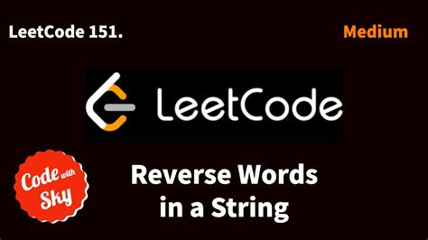 151 reverse words in a string leetcode c hindi youtube