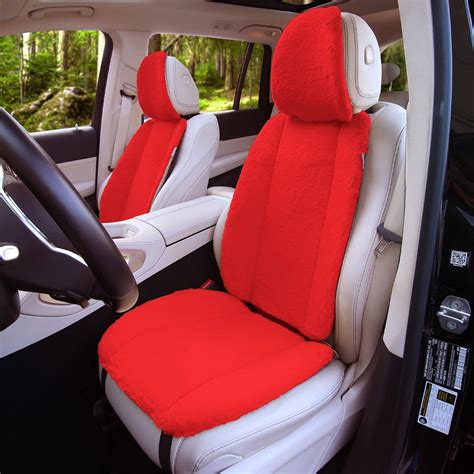 Imqoq A Pair 50 Genuine Sheepskin Fur Car 2 Front Seat