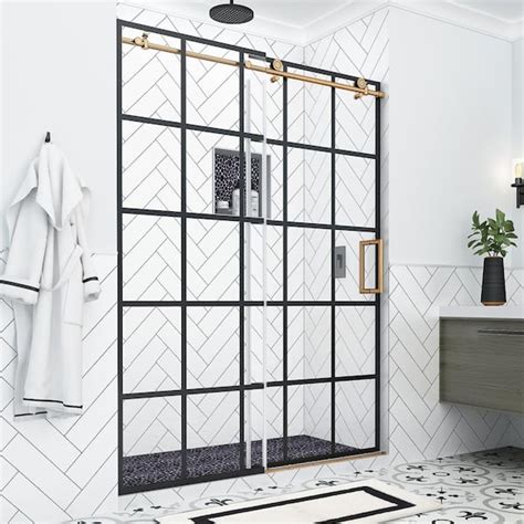 Aston Kamaya Xl 56 60 In W X 80 In H Sliding Frameless Shower Door