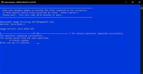 dism sfc scannow command prompt tool not creating sfc