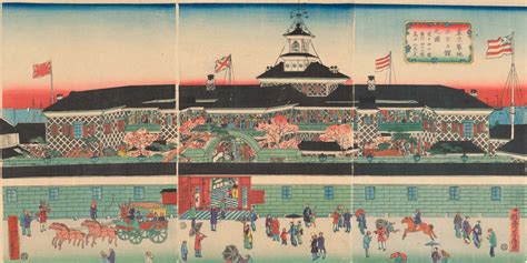 Tokyo Tsukiji Hoterukan No Zu View Of The Hotel At Tsukiji Tokyo 1870